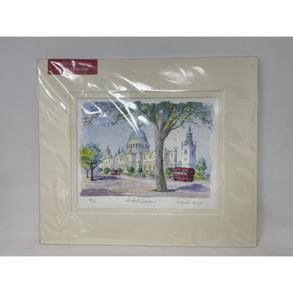 Vintage | Art | St Pauls Cathedral England Hand Painted Signed Numbered ...